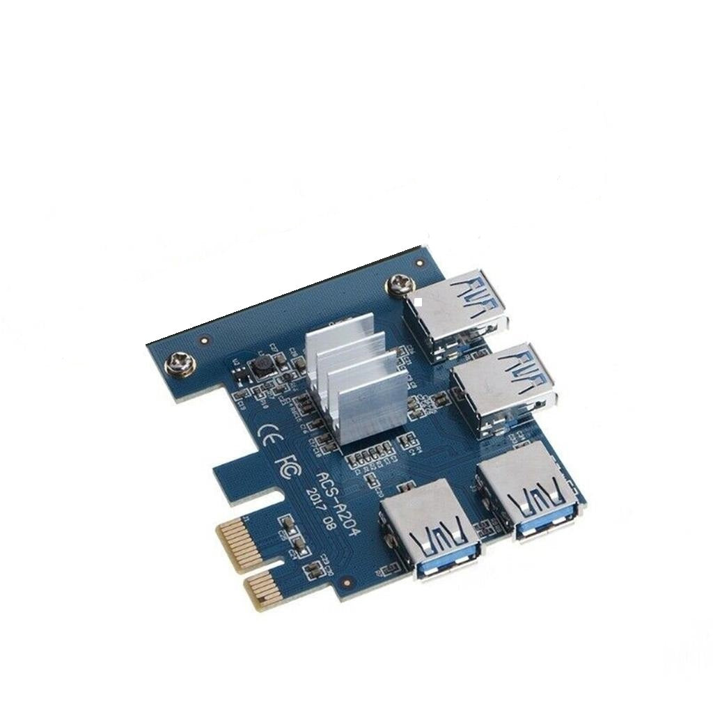 Grade A PCIe Riser Card multiplier 1 to 4 ACS-A204 — Rebuild IT