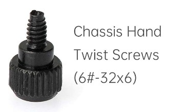 4x Chassis Hand Twist Screws (6#-32x6) — Rebuild IT