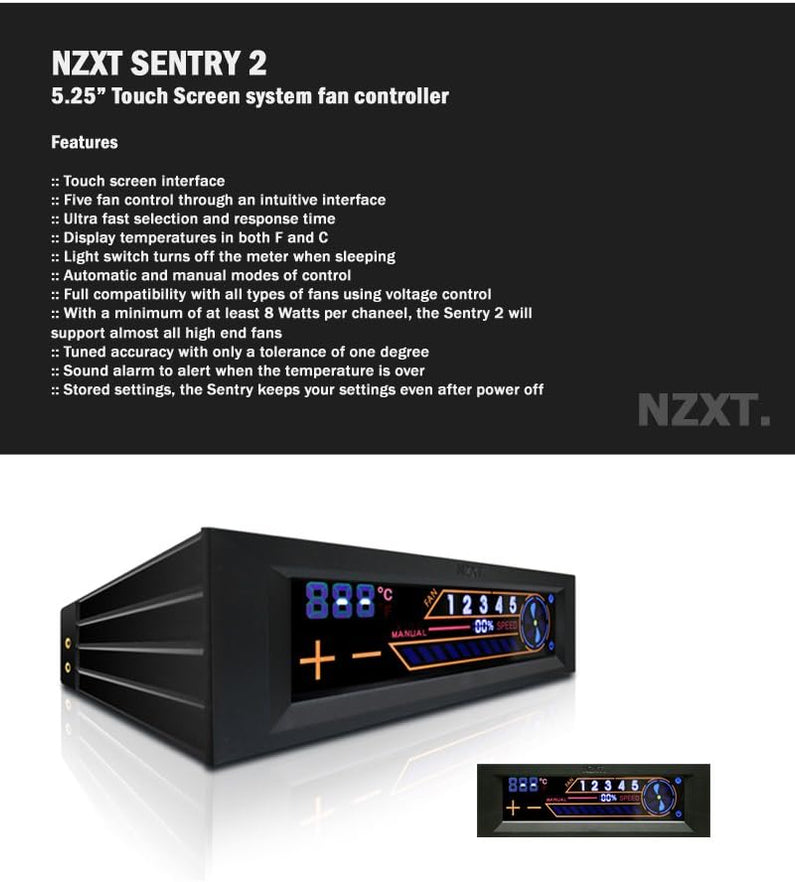NZXT Sentry 2 Touch Screen Meter — Rebuild IT